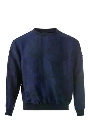 EMPORIO ARMANI Geometric-pattern Knit Sweater