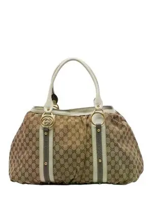 Gucci 2016-2026 Gg Canvas Interlocking G Tote Bag - Neutrals