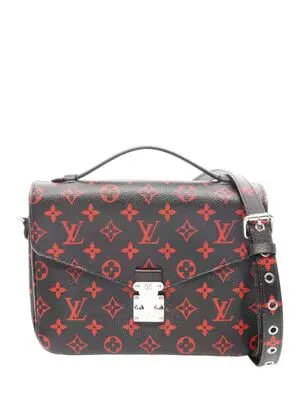 LOUIS VUITTON 2017 Mm Pochette Metis Two-way Handbag Black