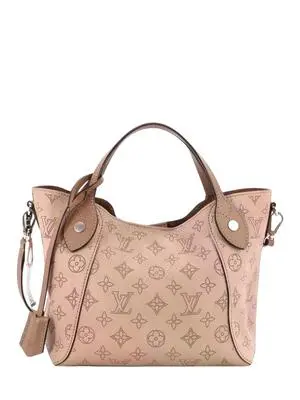 LOUIS VUITTON Hina Handbag Mahina Leather Pm Shoulder Bag - Grey