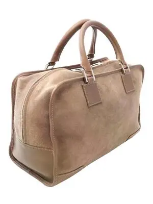 Loewe 2010s 36 Amazona Suede Tote Bag Brown