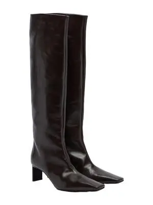 Khaite Ona Leather Knee-high Boots - Brown