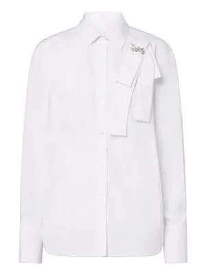 Erdem Embellished Cotton Poplin Shirt - White