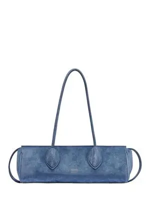 Khaite Donna Medium Suede Shoulder Bag - Blue