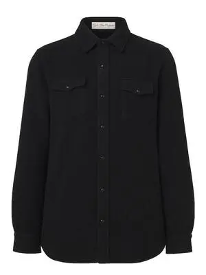 GOD'S TRUE CASHMERE Cashmere Shirt With Spinels Black