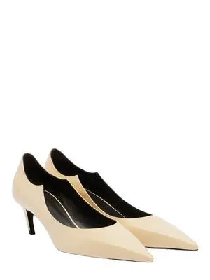 Khaite Valerie Leather Pumps - Beige