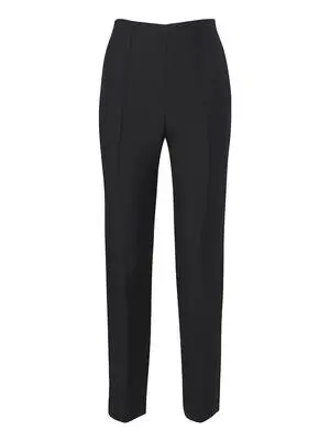Roland Mouret Wool And Silk Cropped Slim Pants - Black