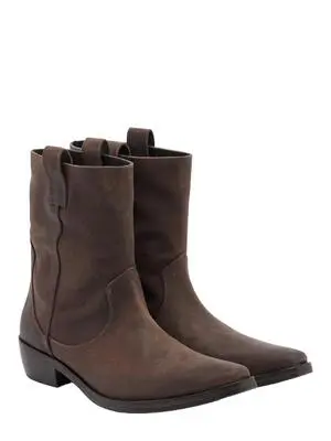 JUDE Cas Suede Ankle Boots - Brown