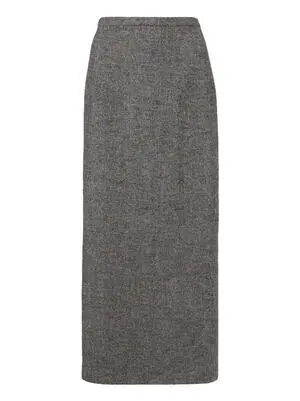 Magda Butrym Wool And Cashmere-blend Midi Skirt - Grey