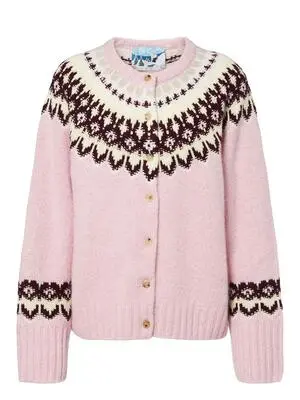 Arch4 Loze Fair Isle Cashmere Cardigan - Pink