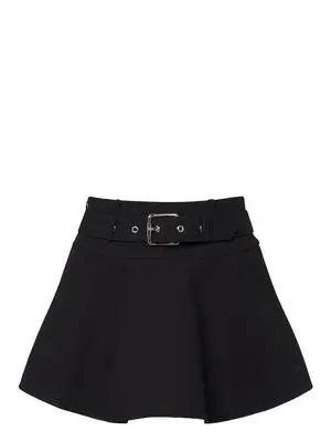 Loewe Belted Cotton Mini Skirt - Black