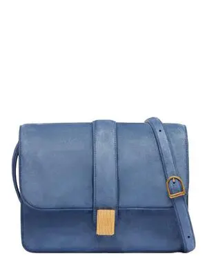 Khaite Blake Suede Crossbody Bag - Blue