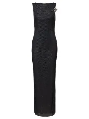 Roland Mouret Embellished Mesh Gown - Grey