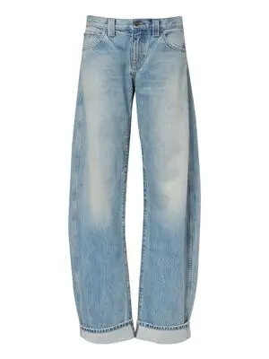 Khaite Karo Faded Barrel-leg Jeans - Blue