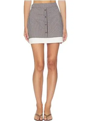 Line & Dot X Chandler Skirt In Brown - Brown Multi
