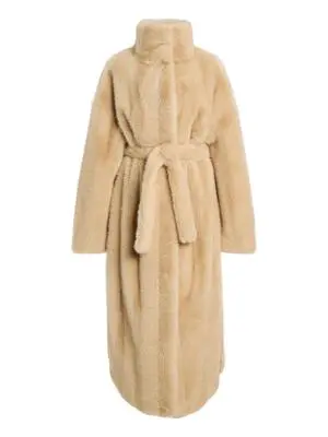 THE FRANKIE SHOP Ravello Faux Fur Robe Coat - Neutral