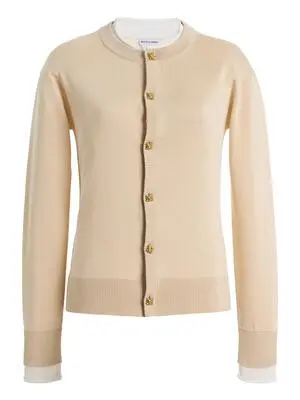 Bottega Veneta Knitted Silk-blend Cardigan - Neutral