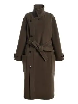 LEMAIRE Wrap Cotton Trench Coat - Olive
