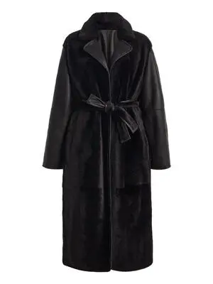 Max Mara Shearling Coat - Brown