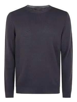 ZANONE Round Neck Sweater - Brown