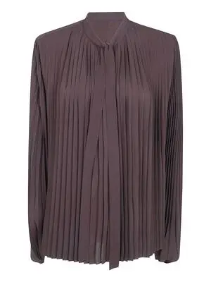 TOM FORD Shirt Lavalliere "viscose Crepe De Chine Sunray Plisse - Green