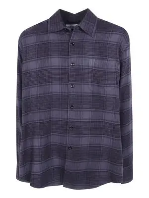Our Legacy Shirt Faded Nocturne Check "above - Blue