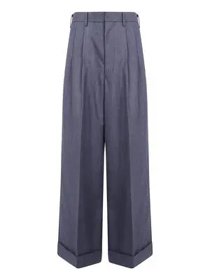 JUNYA WATANABE COMME DES GARCONS Wool Serge Trousers - Gray