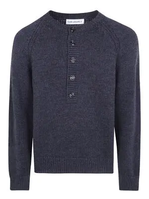 Our Legacy Henley Sweater "shore Henley - Gray