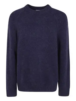 LES DEUX Knit Sweater Soft Round Neck "soft Round Neck Knit Sweater - Blue