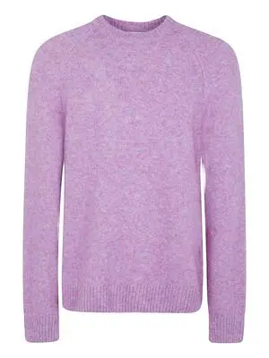 LES DEUX Sweater Round Neck "soft Round Neck Knit Sweater - Pink