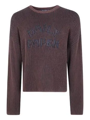 DAILY PAPER Sweater Stacked Rib Knit "dias - Brown