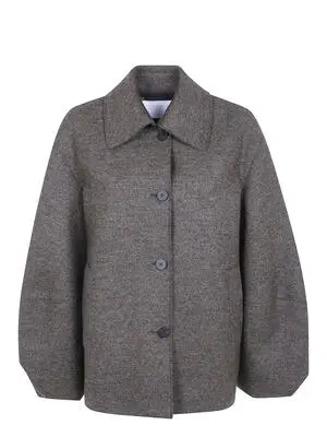 Harris Wharf London Jacket Puff Sleeves Puff Sleeves Jacket - Brown