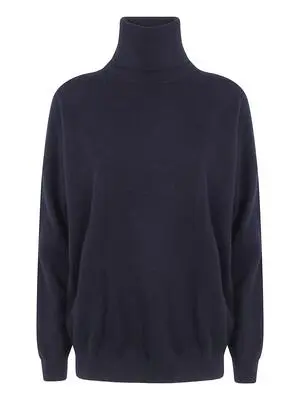 GENTRYPORTOFINO Asymmetric Sweater - Black