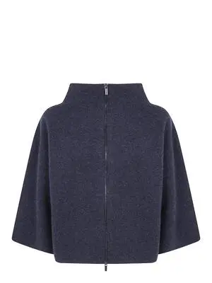 GENTRYPORTOFINO Sweater Zip Knit Jacket - Gray