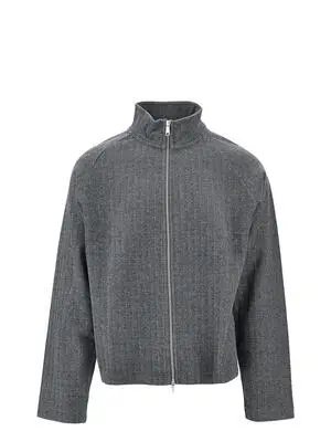 MFPEN Herringbone Cotton Full-zip Weathirt - Grey