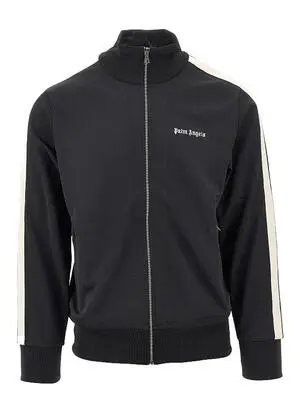 Palm Angels Track Jacket With Logo Embroidery - Black