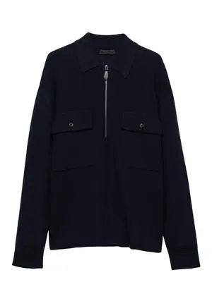 Prada Cashmere Polo Shirt - Blue
