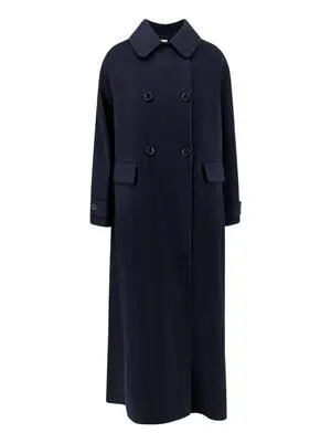 Aspesi Doublebreasted Wool Coat Blue