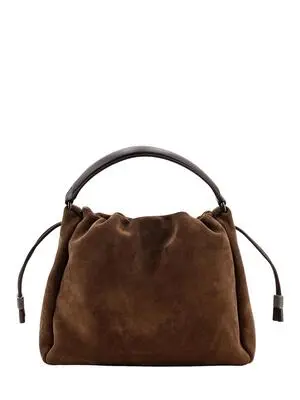 Brunello Cucinelli Bucket Mellow Suede Handbag - Brown