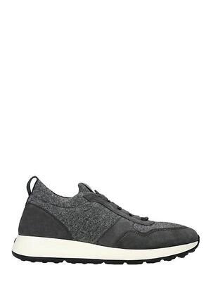 TOD'S Sportivo 79k Calzino Knitted And Suede Trainers - Grey/dark