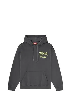 DIESEL® Flocked Graphic-print Cotton Hoody - 99j