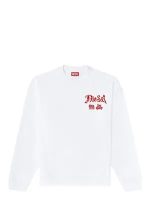 DIESEL® Flocked Graphic-print Cotton Jumper - 100