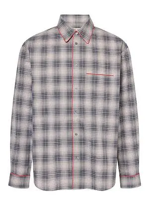 Marni Classic Check Spread-collar Cotton Shirt - Walnut