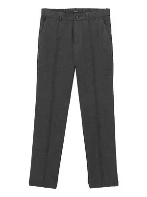 Boggi Milano Seam-detail Straight-leg Stretch-jersey Trousers - Dark Grey