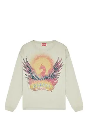 DIESEL® Pheonix-graphic Long-sleeve Cotton T-shirt - 77f