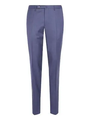 Incotex Tailored Wool Trousers With Crease In Anthracite - Grey