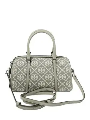 Tory Burch T Monogram Utility Mini Barrel Bag - Grey