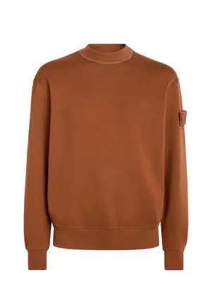 Stone Island Ghost Piece Wool-cotton Sweatshirt - Red