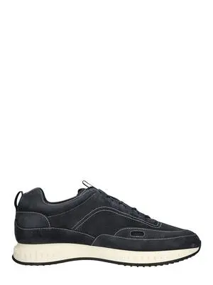 John Lobb Nubuck Leather Stream Elastic Sneakers - Navy