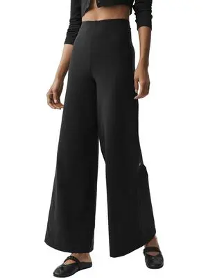 Alo Yoga Airbrush High-waist Wide Leg Pants Long - Black